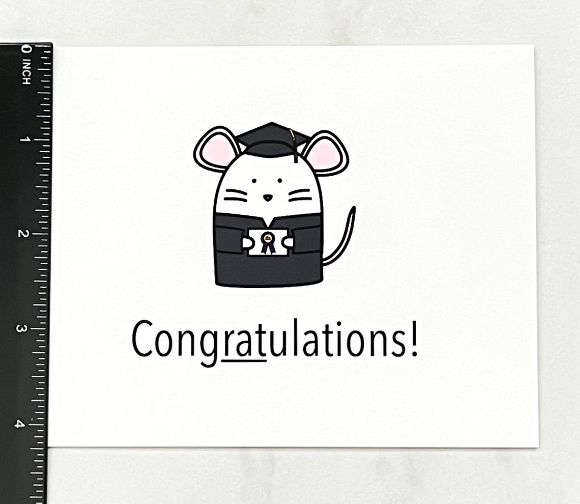 Lab Rat Graduation Card - Etsy