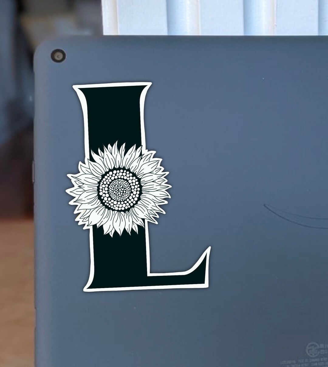 Letter L Initial Stickermonogram Sunflowername - Etsy