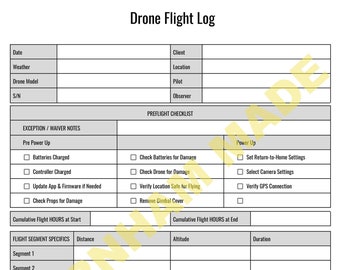 Drone Checklist - Etsy