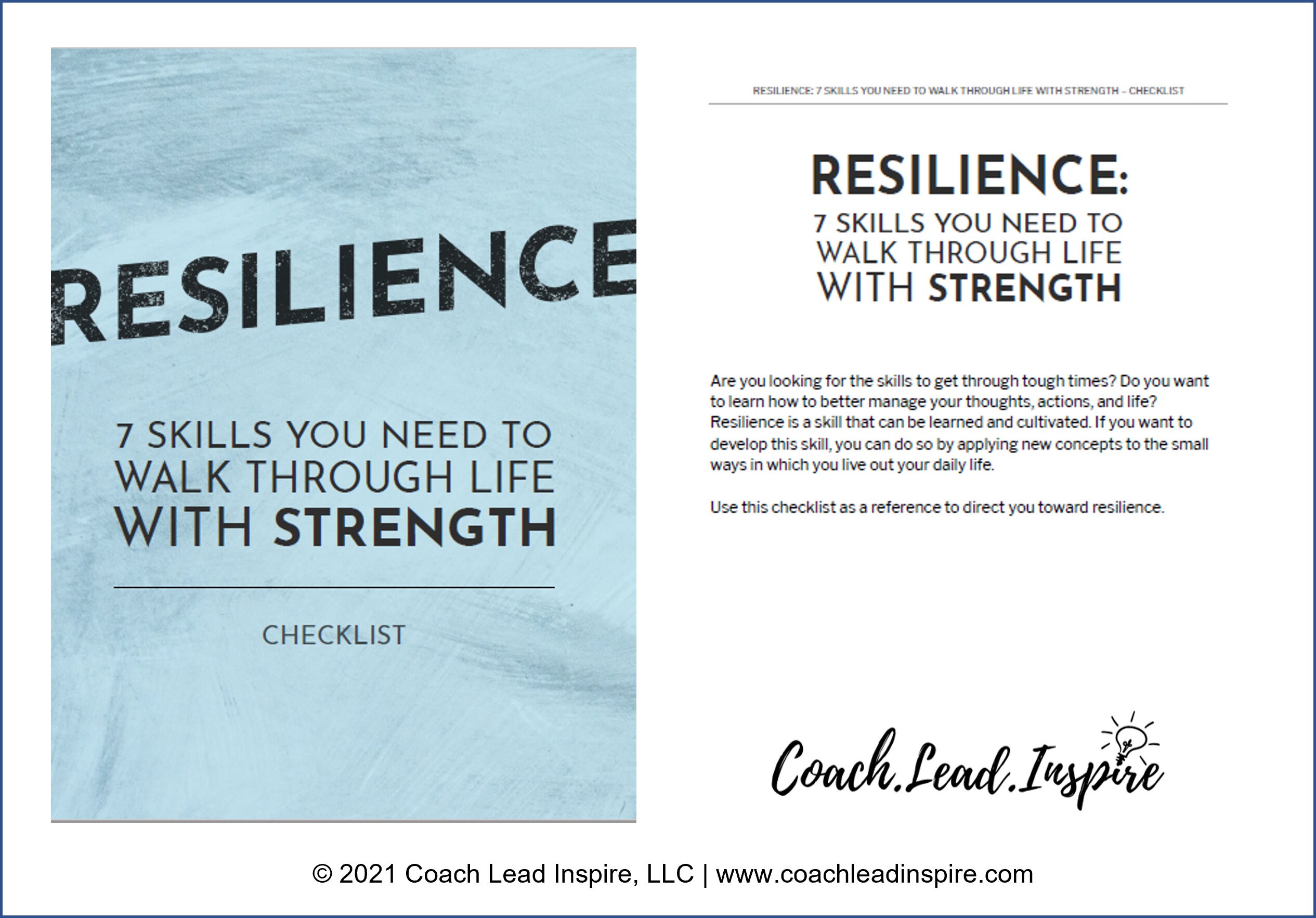 Resilience Checklist; Seven Skills You Need to Walk Through Life With ...