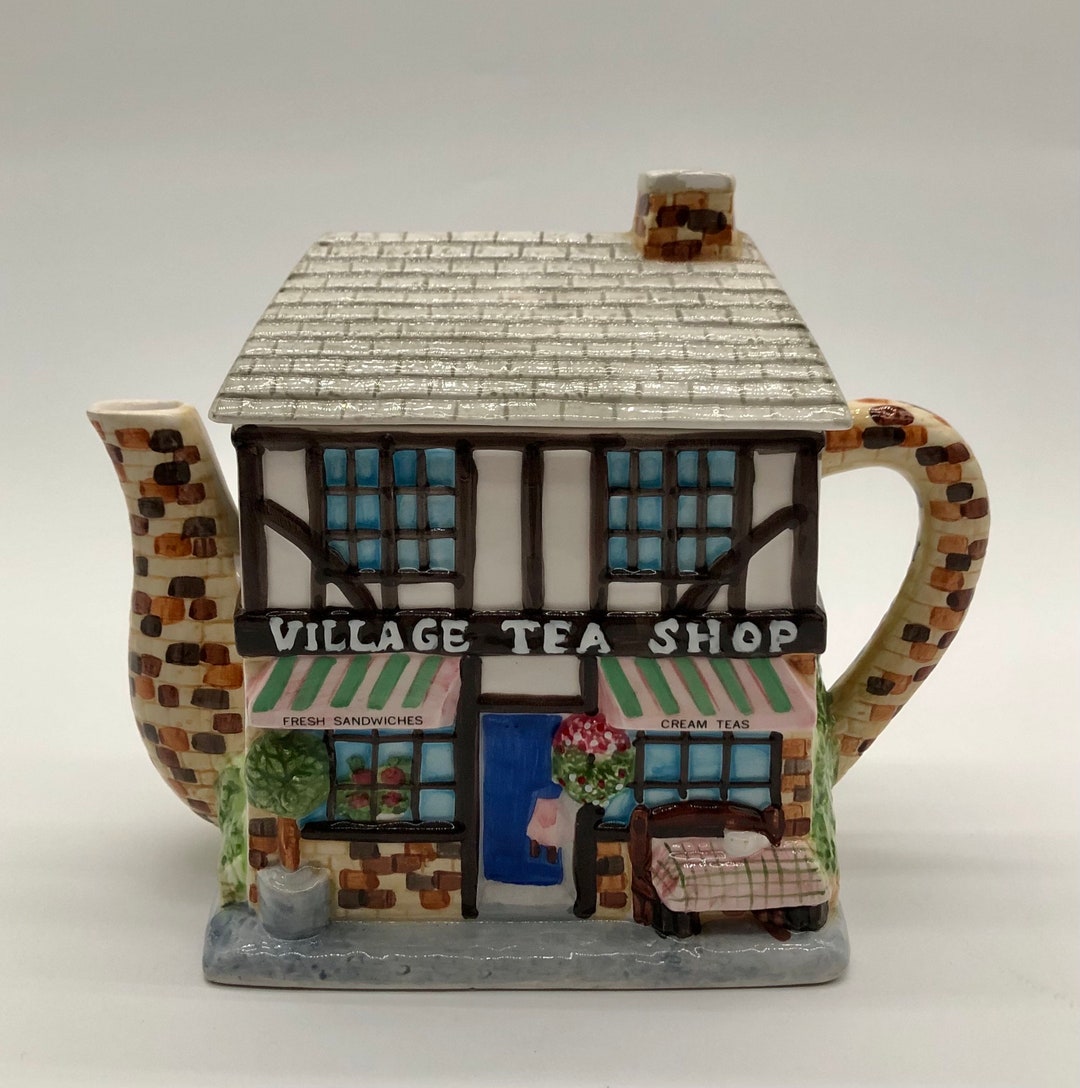 Village Tea Shop Teapot by Annie Row - Etsy
