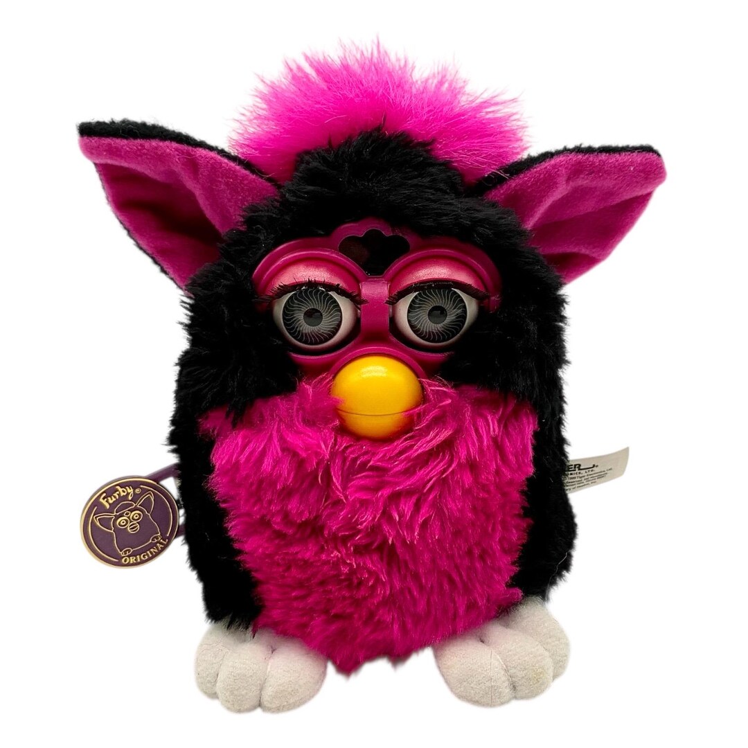 Vintage Electronic Furby 1999 Juicy Grape Series 7 Hot Pink Black and ...
