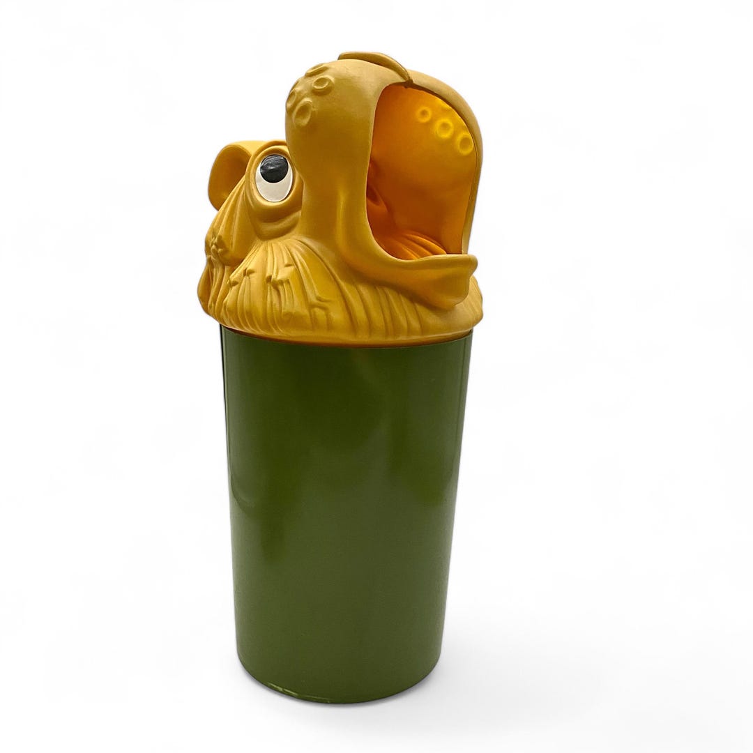 Lion Head Cartoon Rare Garbage Can Vintage 1970s Waste Basket - Etsy