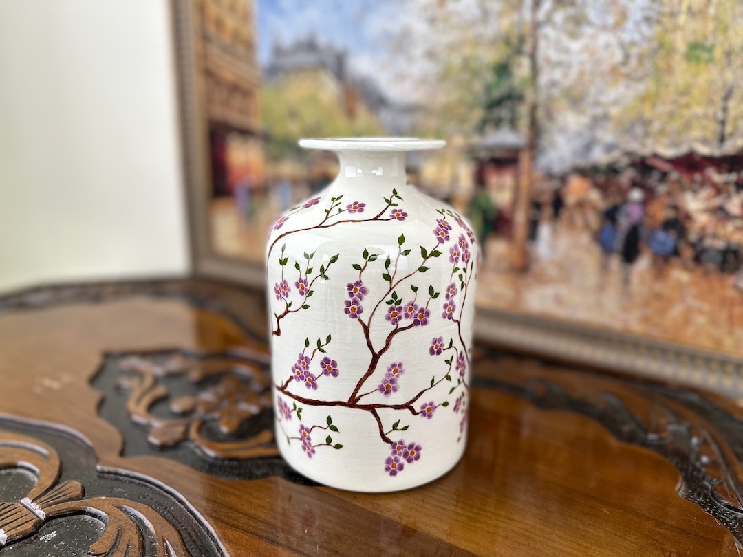 Hand Made, Hand Art, Cherry Blossom Vase, Flower Vase, Vases, Bird ...