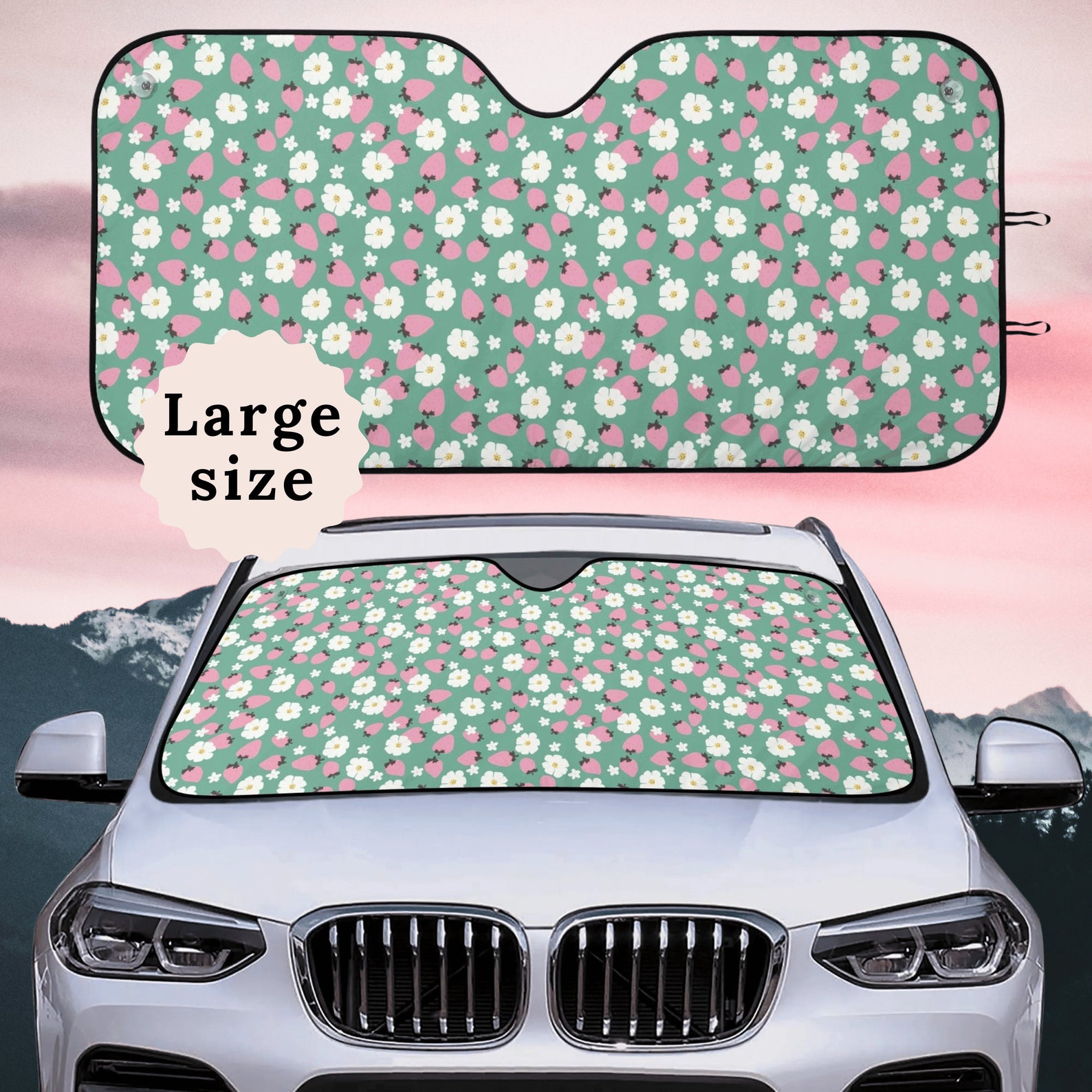 Cottagecore Strawberry Car Seat Covers Car Accessories for Women Boho ...