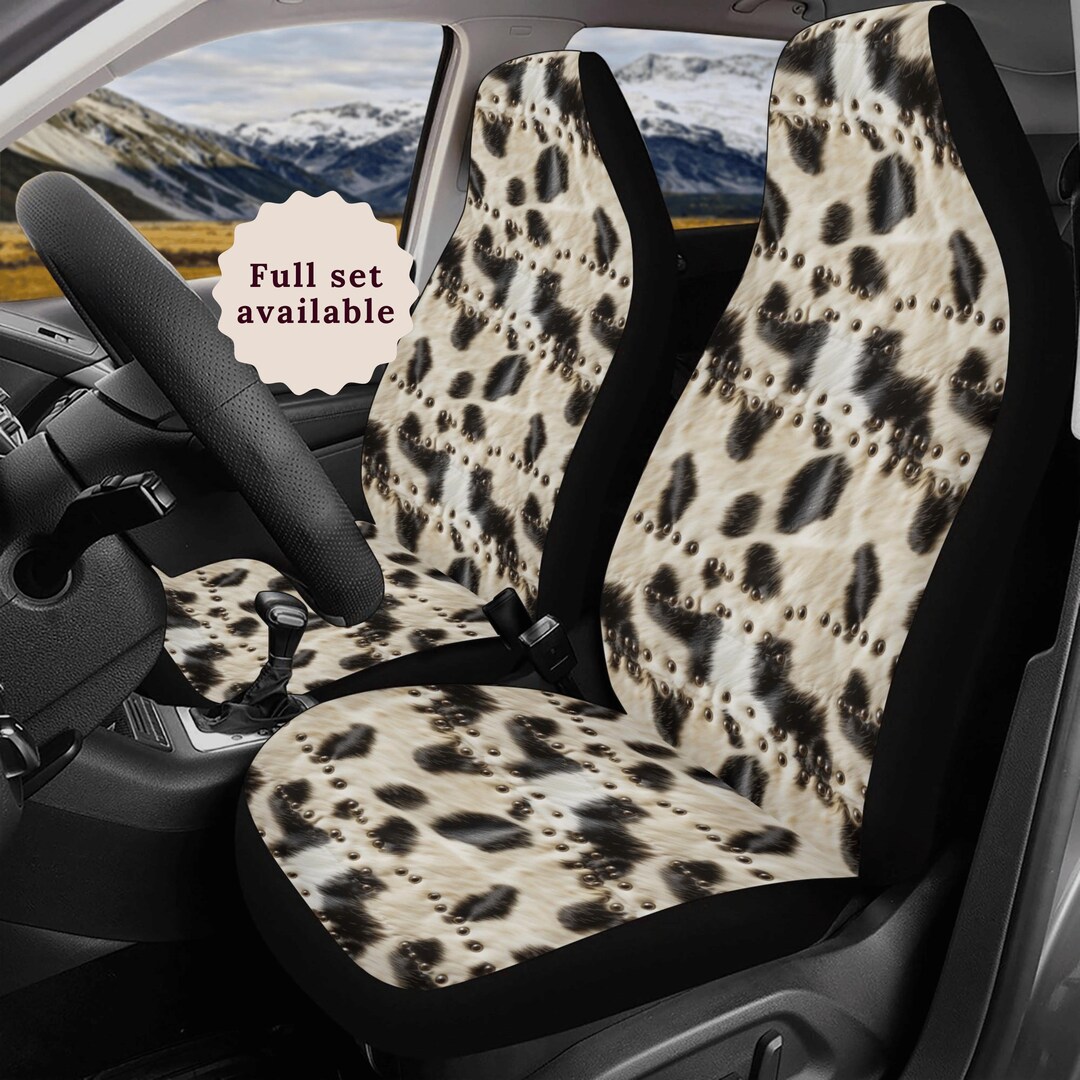 Faux Cow Hide Car Seat Cover Steering Wheel Cover 16th Birthday Gift ...