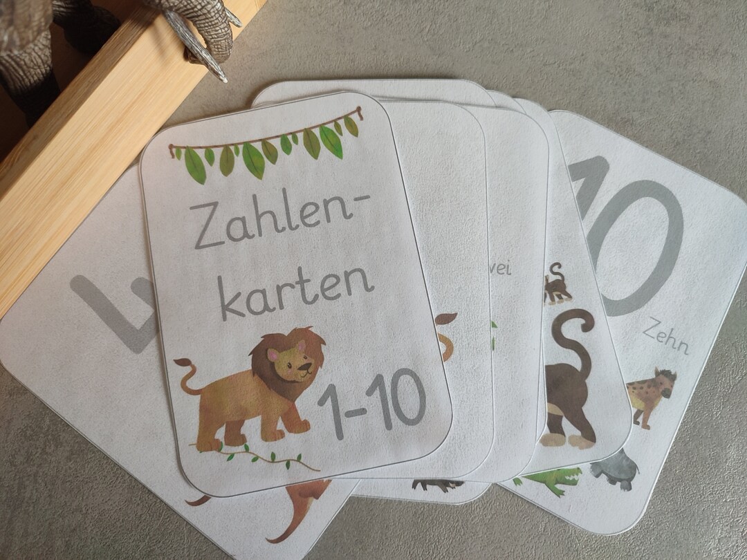 Numbers 1-10 Flashcards Wild Animals, Flashcards Numbers, Learning to ...