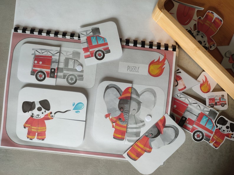 Firefighter Learning Folder/velcro Folder, PDF Download, Busy Book ...