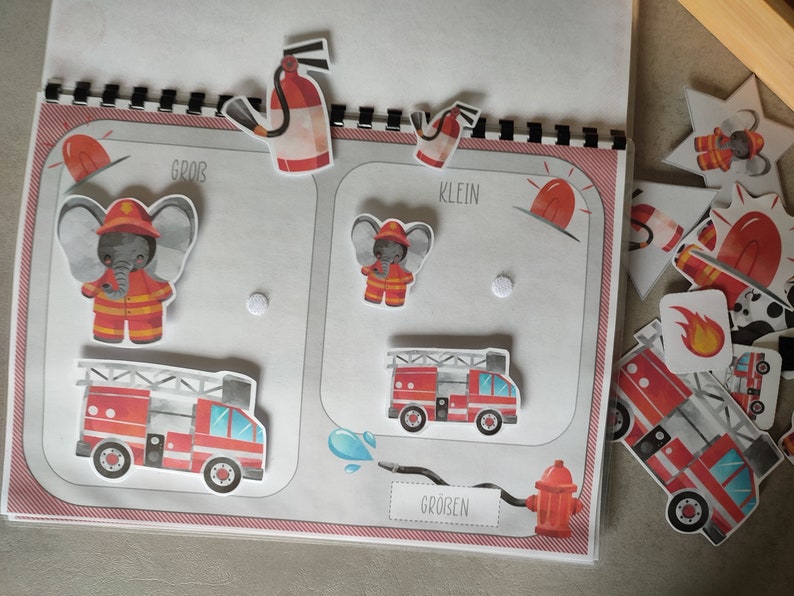 Firefighter Learning Folder/velcro Folder, PDF Download, Busy Book ...