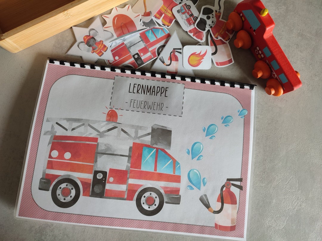 Firefighter Learning Folder/velcro Folder, PDF Download, Busy Book ...