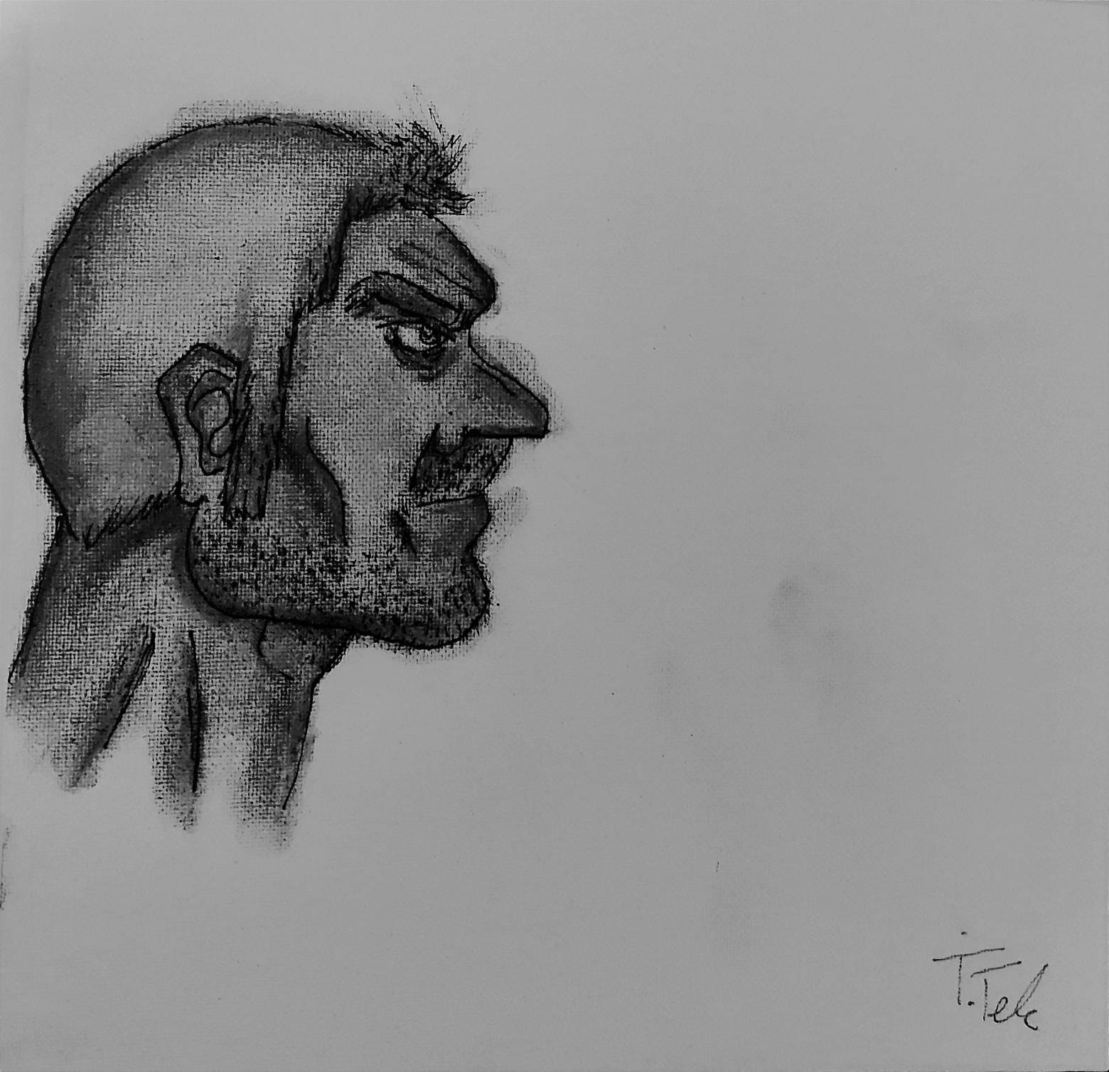Side Profile Drawing Pt.3 / Drawing Original Art / Charcoal - Etsy