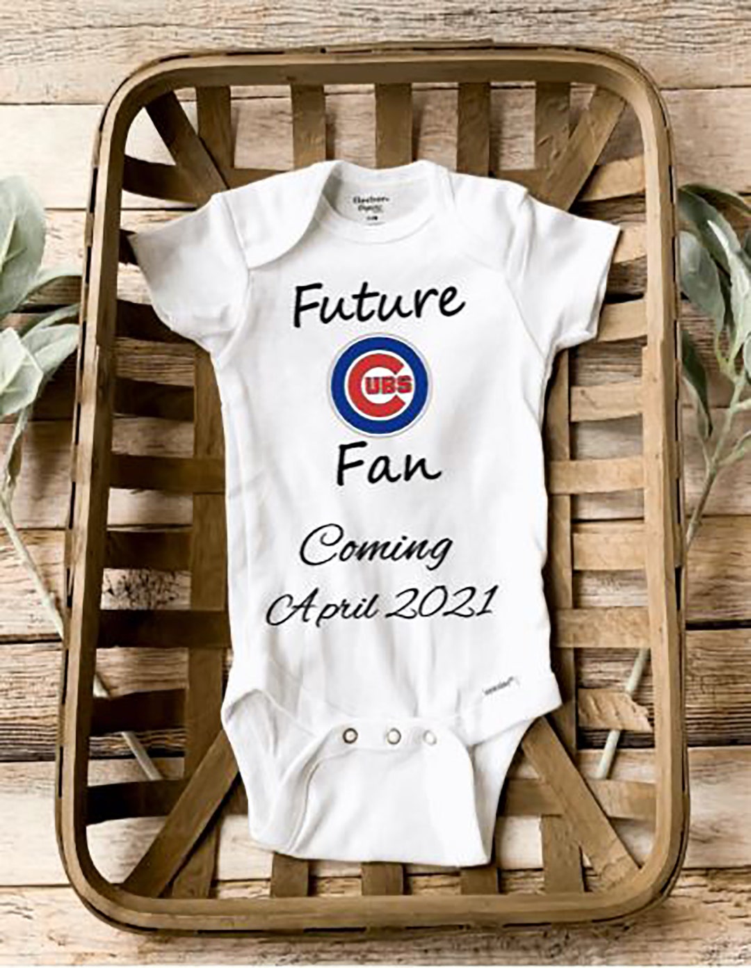 Personalized Future Cubs Fan Bodysuit. Pregnancy Announcement.custom ...