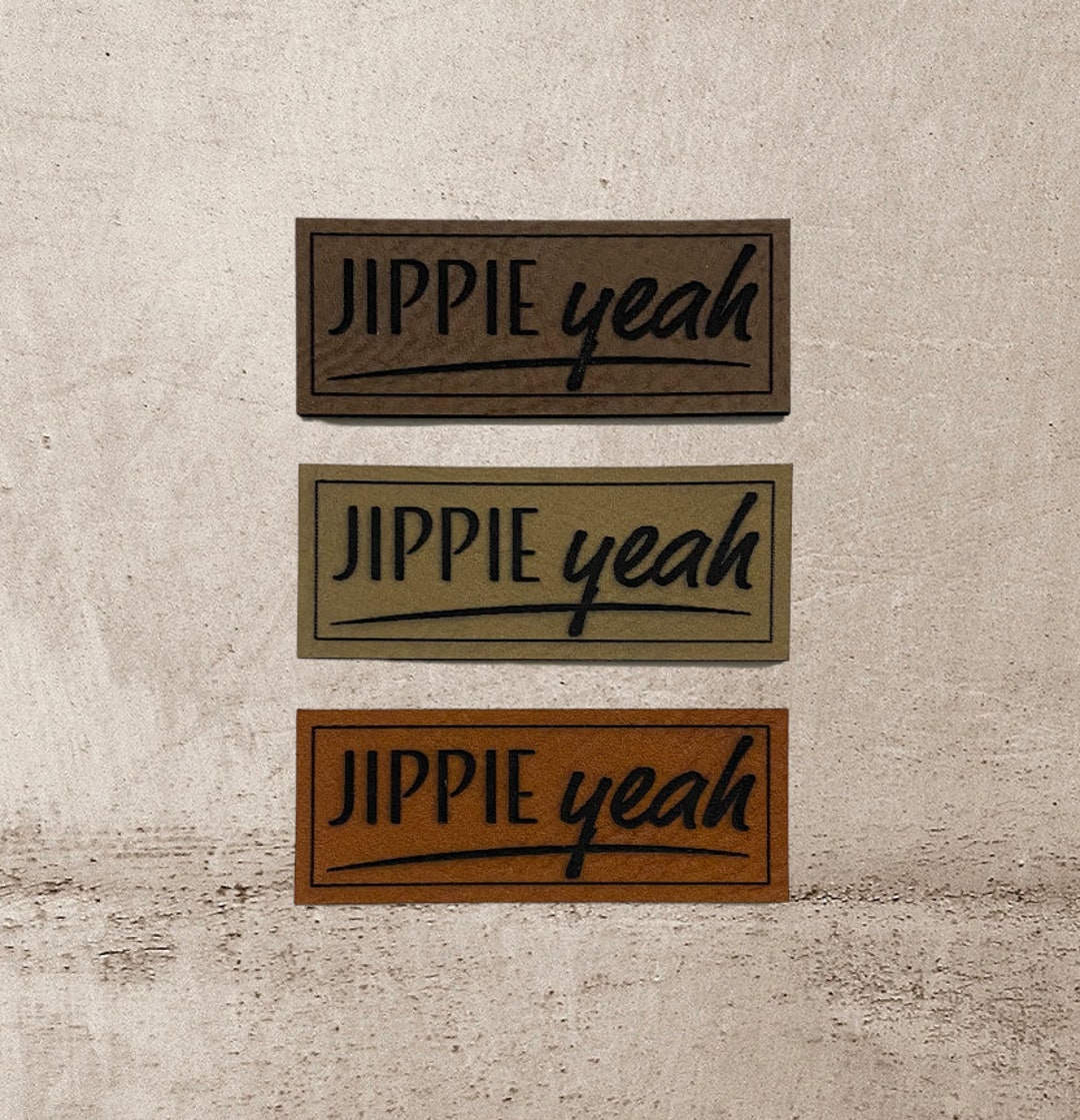 Faux Leather Label 2 X 5 Cm Jippie Yes Patch Patch Patches Labels ...