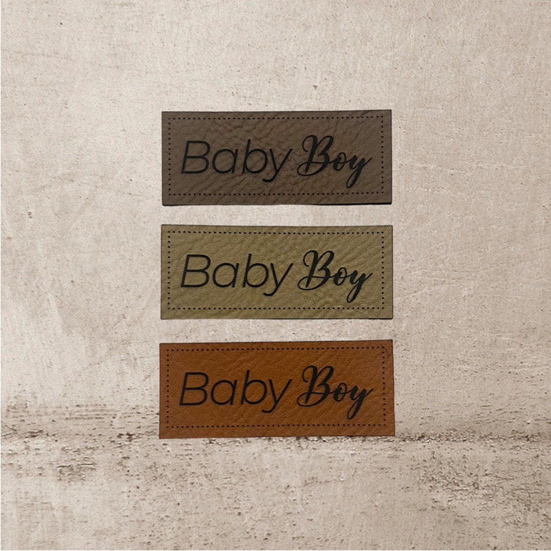 Faux Leather Label | 2 X 5cm | Baby Boy | Patches | Patch | Patches ...