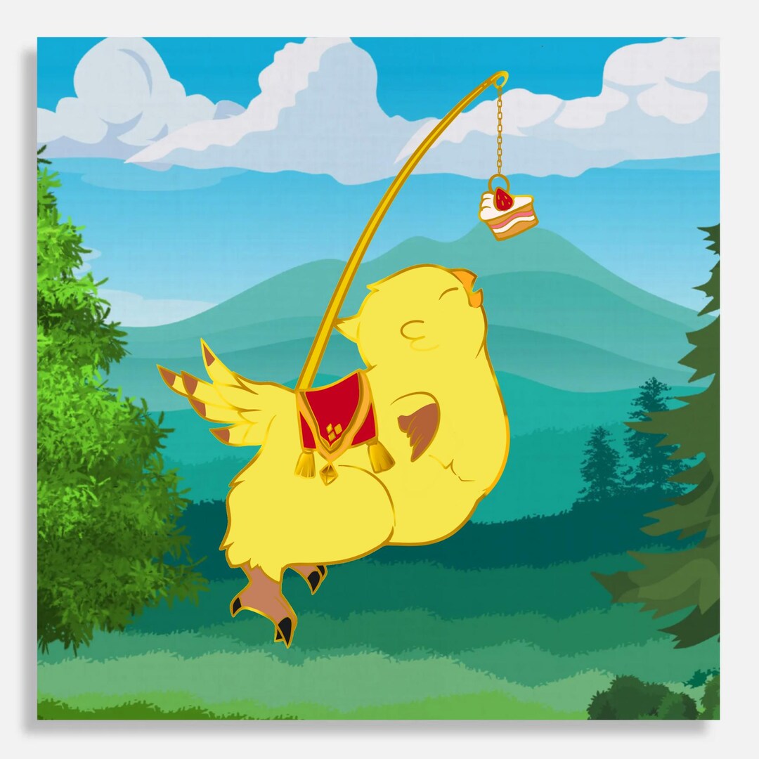 Flying Chocobo Hard Enamel Pin in Stock - Etsy