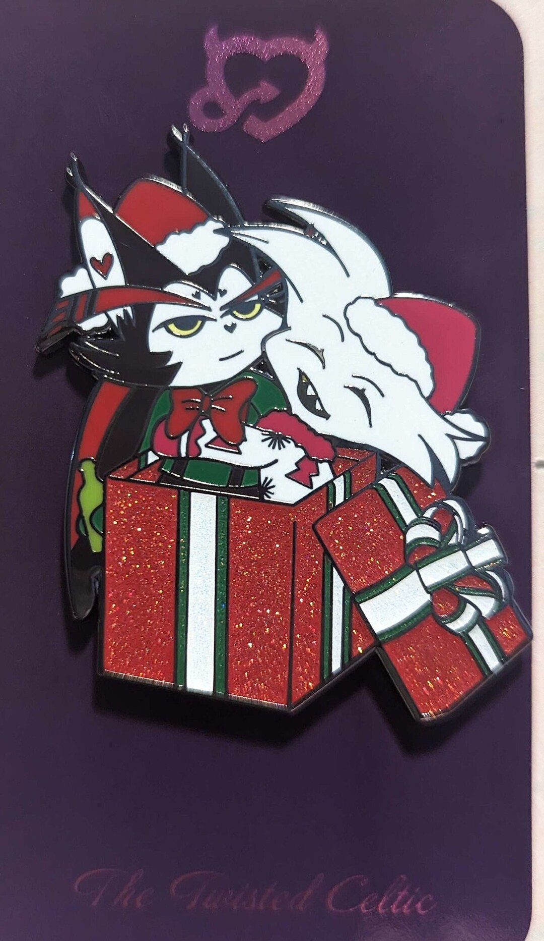 Chibi Christmas Pins. Hazbin Hotel Fan Made Hard Enamel Pins Angel and ...