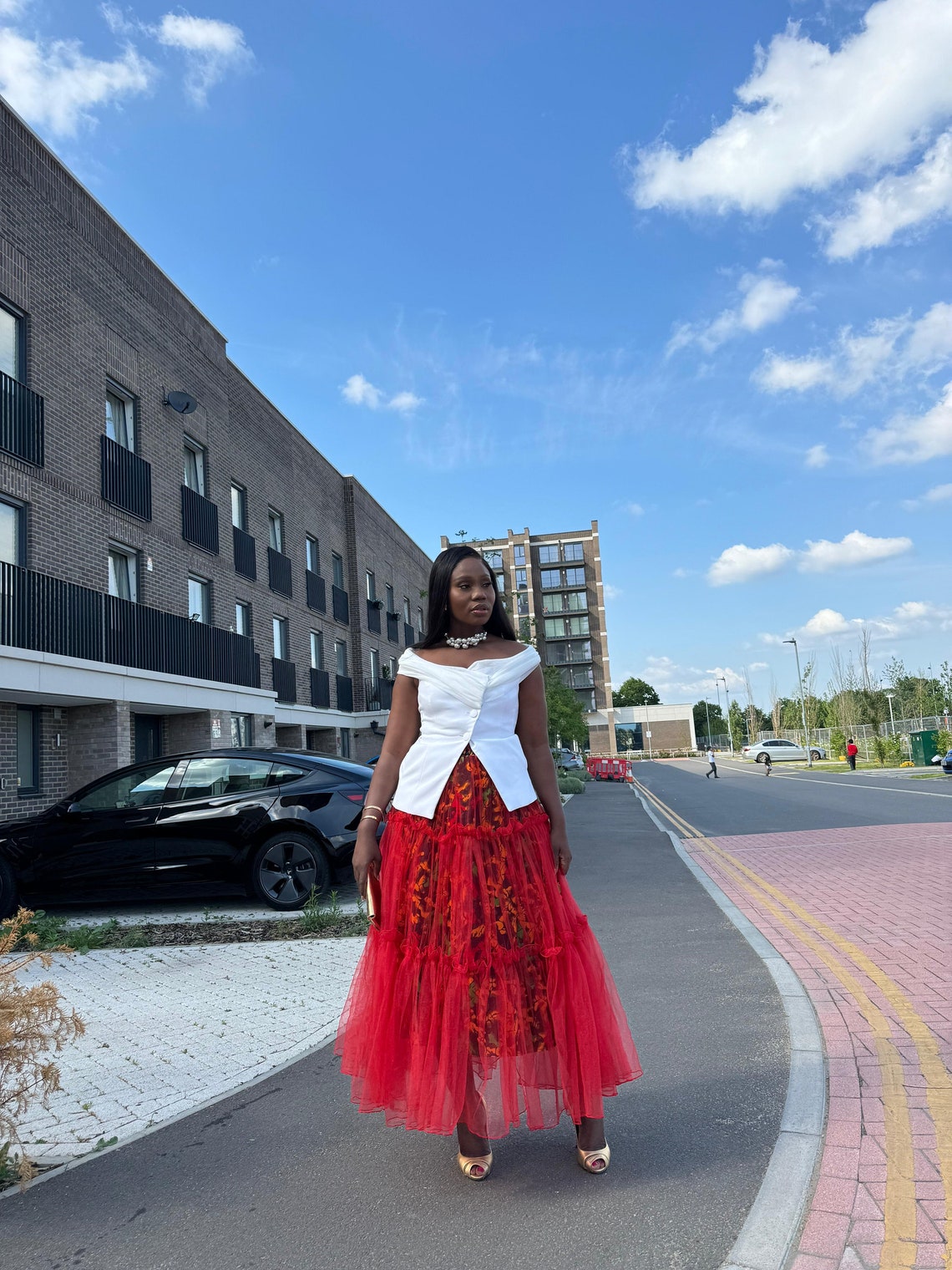 Khosi Ankara Maxi Skirt With Elastic Waist—african Print Net Skirt ...