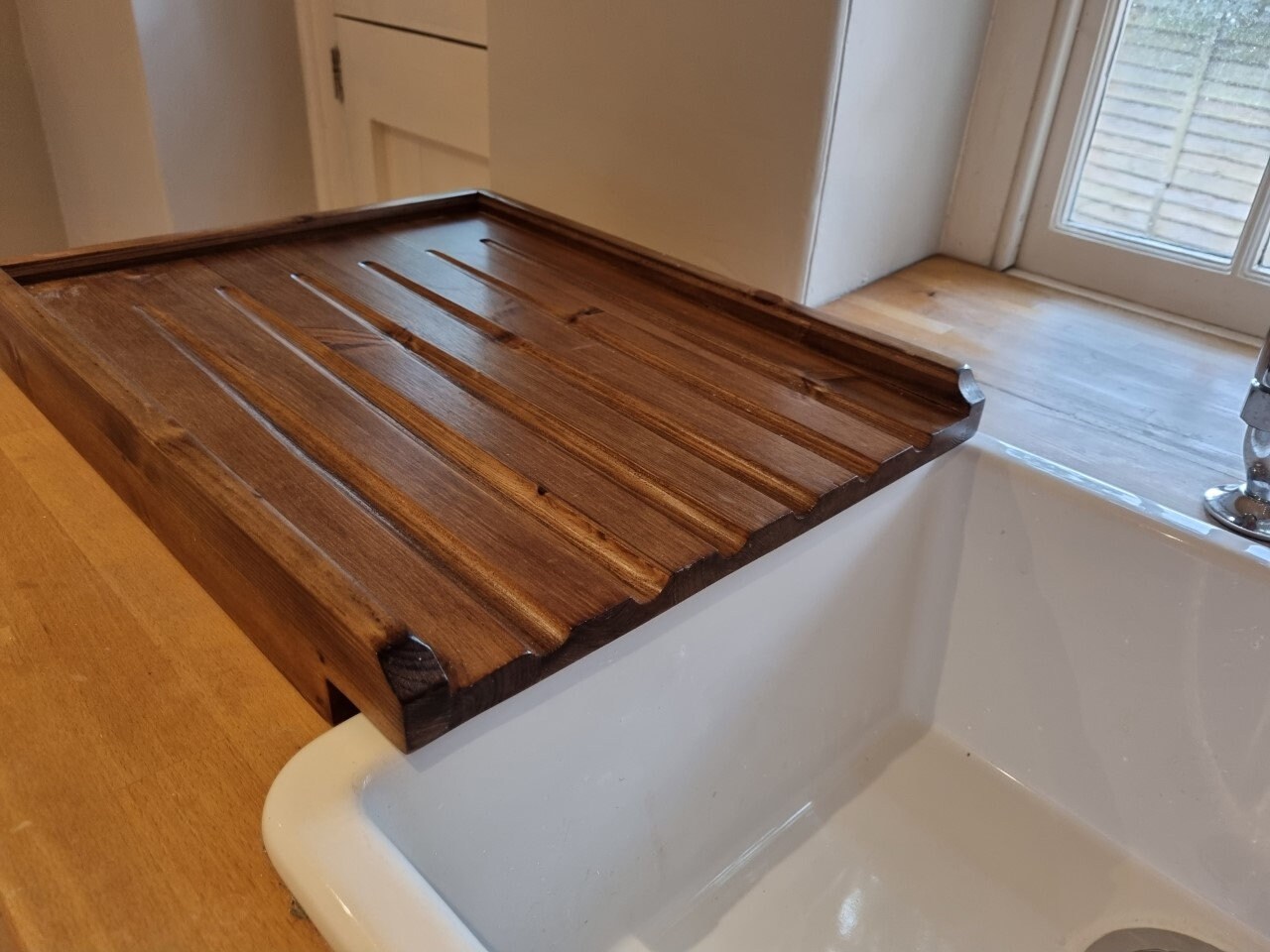 Raised Solid Pine Wooden Draining Board for a Belfast/butler - Etsy UK