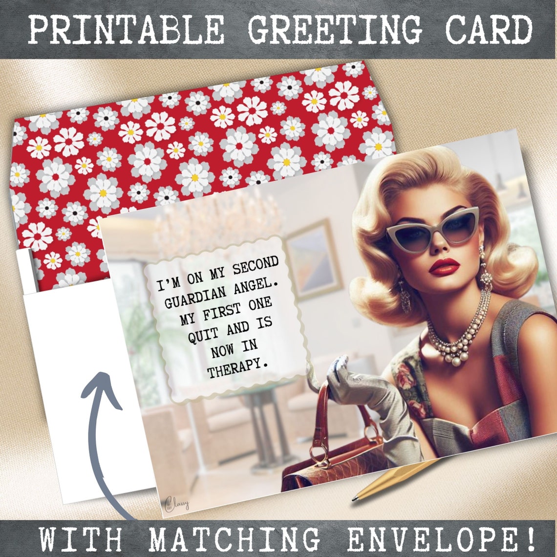 Cheer up Printable Card Funny Birthday Card for Her Encouragement ...