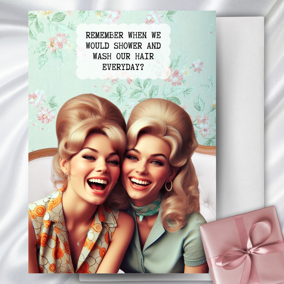 Retro Vintage Birthday Card for Her | Funny Cards for Best Friend ...