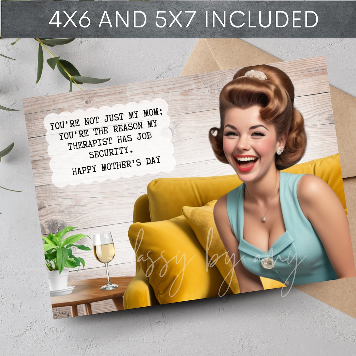 Funny Mother S Day Card From Daughter Snarky Mothers Day Gift From
