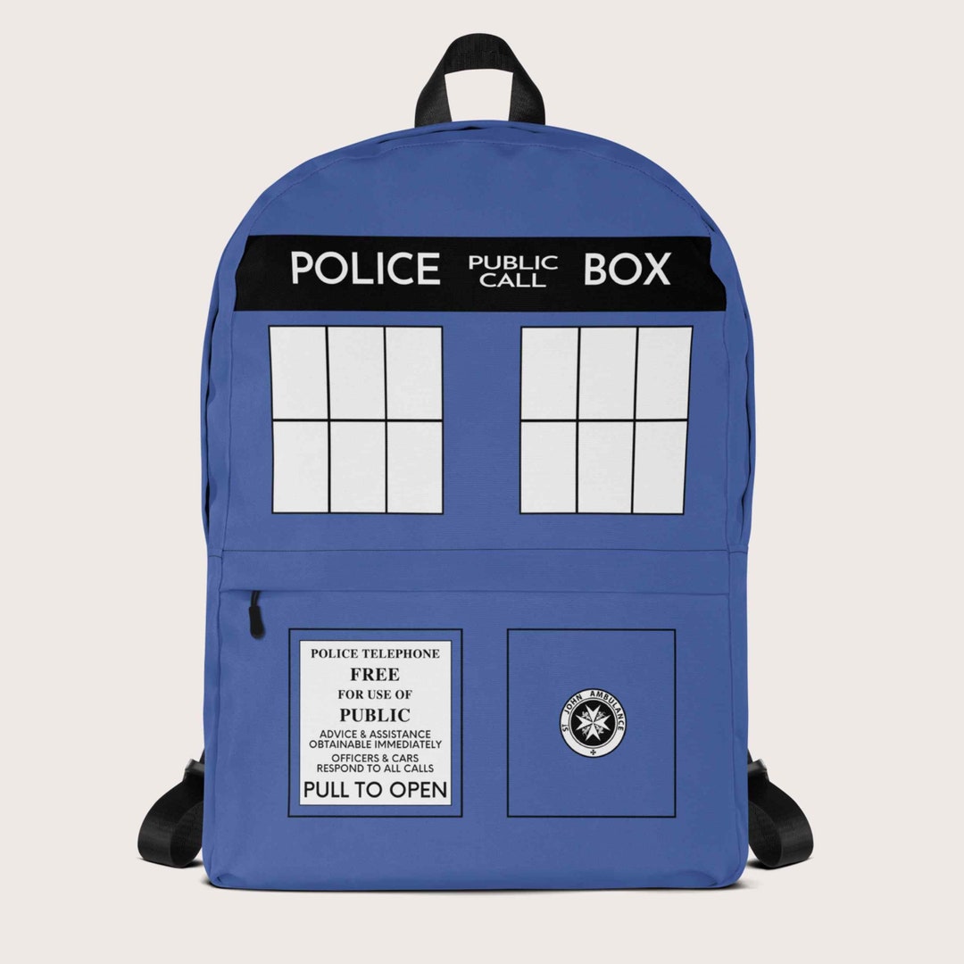 Doctor Who Backpack Police Box School Bag Unisex Kids Adult Backpack - Etsy