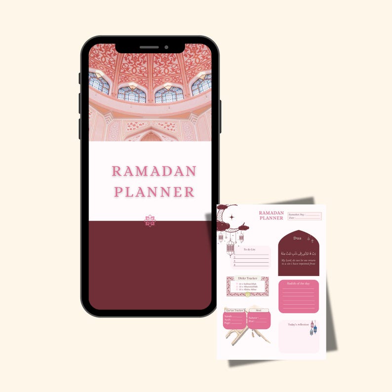 Ramadan Planner 2026 | Islamic Planner PDF | Pink Ibadah Tracker ...