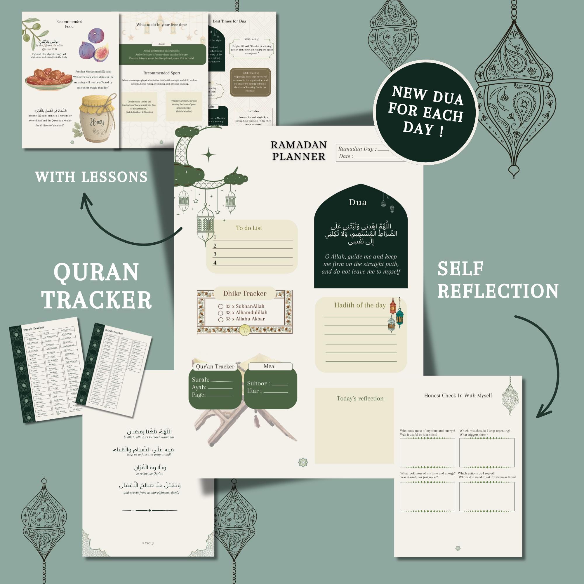 Ramadan Planner 2026 | Islamic Planner PDF | Daily Ibadah Tracker ...