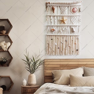 Hanging Shell Art for Nautical Decor or Garden | Bohemia Woven Shell ...