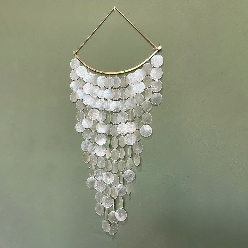 Natural Capiz Shell Wall Hanging Handmade Capiz Shell Decor - Etsy