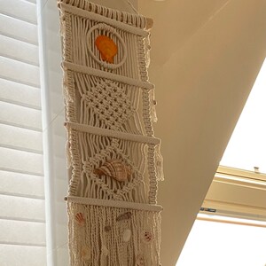 Hanging Shell Art for Nautical Decor or Garden | Bohemia Woven Shell ...