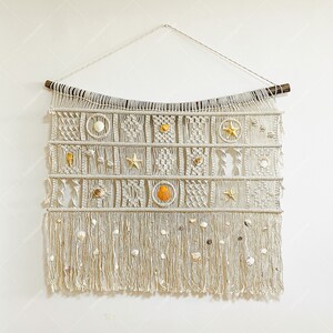 Hanging Shell Art for Nautical Decor or Garden | Bohemia Woven Shell ...