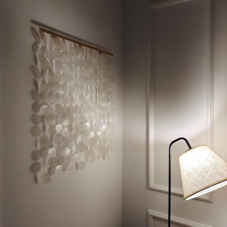 Natural Capiz Shell Wall Hanging Handmade Capiz Shell Decor - Etsy