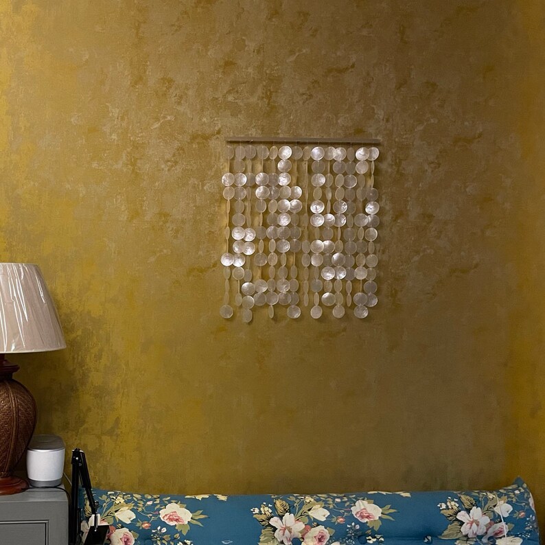 Natural Capiz Shell Wall Hanging Handmade Capiz Shell Decor - Etsy