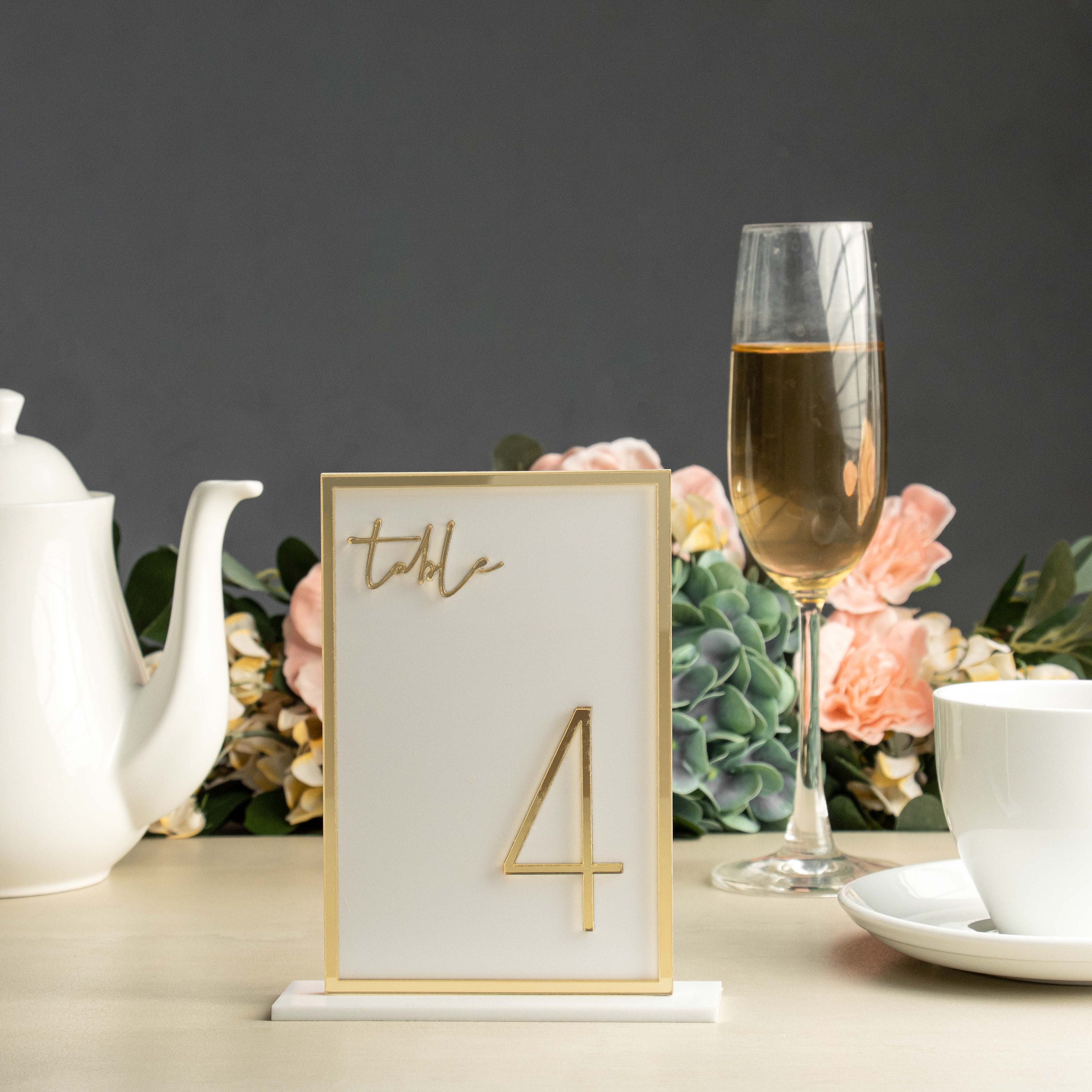 Gold Table Numbers Table Numbers Acrylic Table Numbers - Etsy