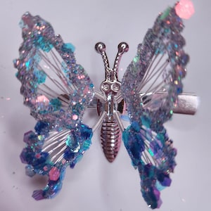 Glitter Butterfly Moving Hair Clip - Etsy
