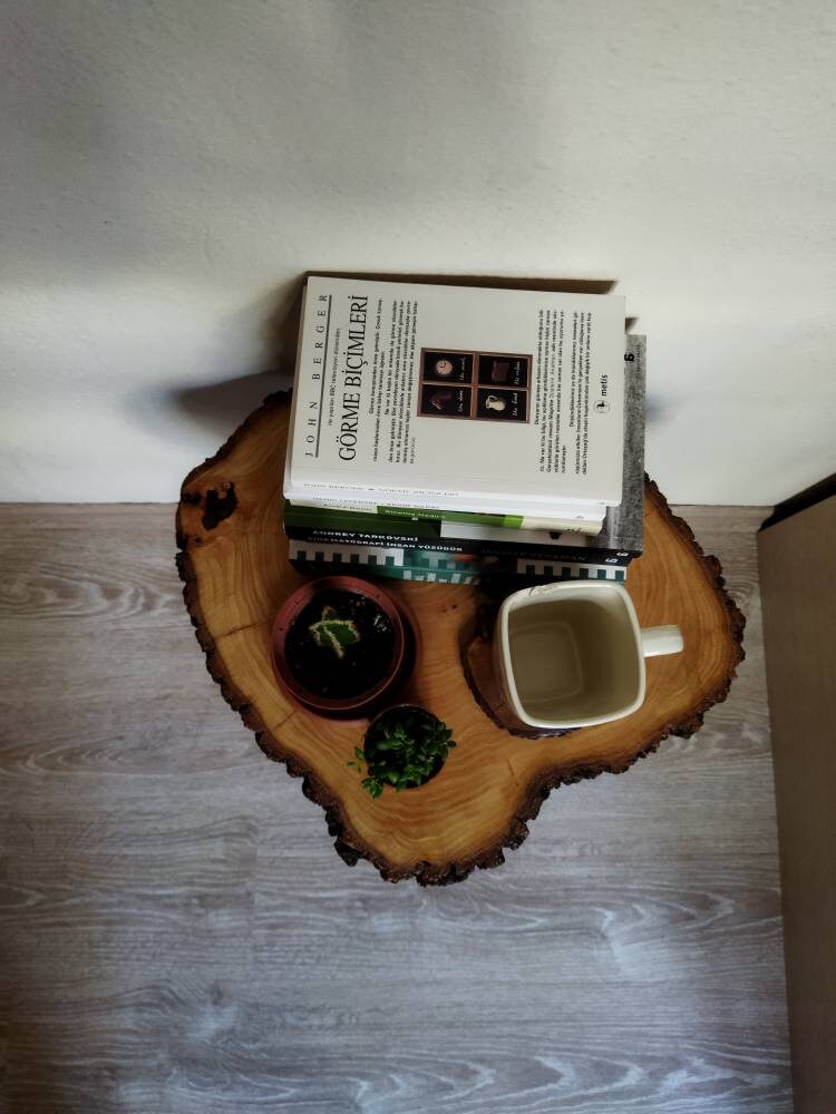 Natural Wood Coffe Table Plant Stand Wood Slab Coffee Table - Etsy