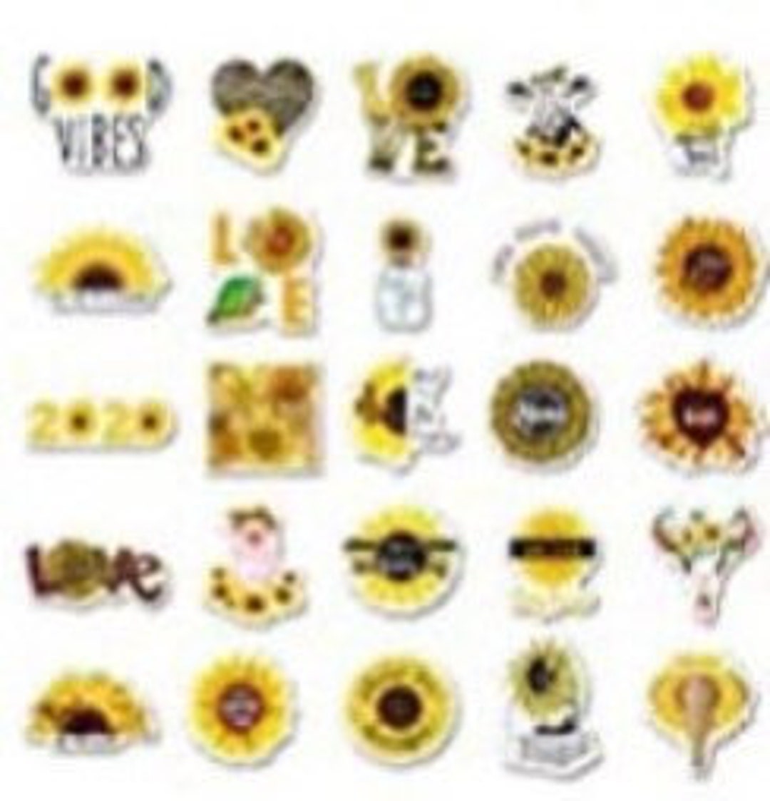 Yellow Sticker Pack - Etsy