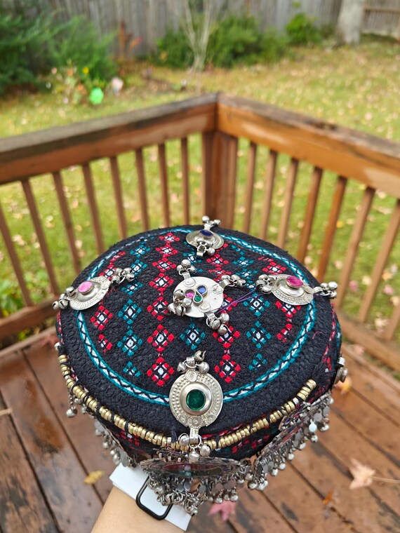 Vintage Afghan Kuchi Cap Tribal Belly Dancer Afghan H… - Gem