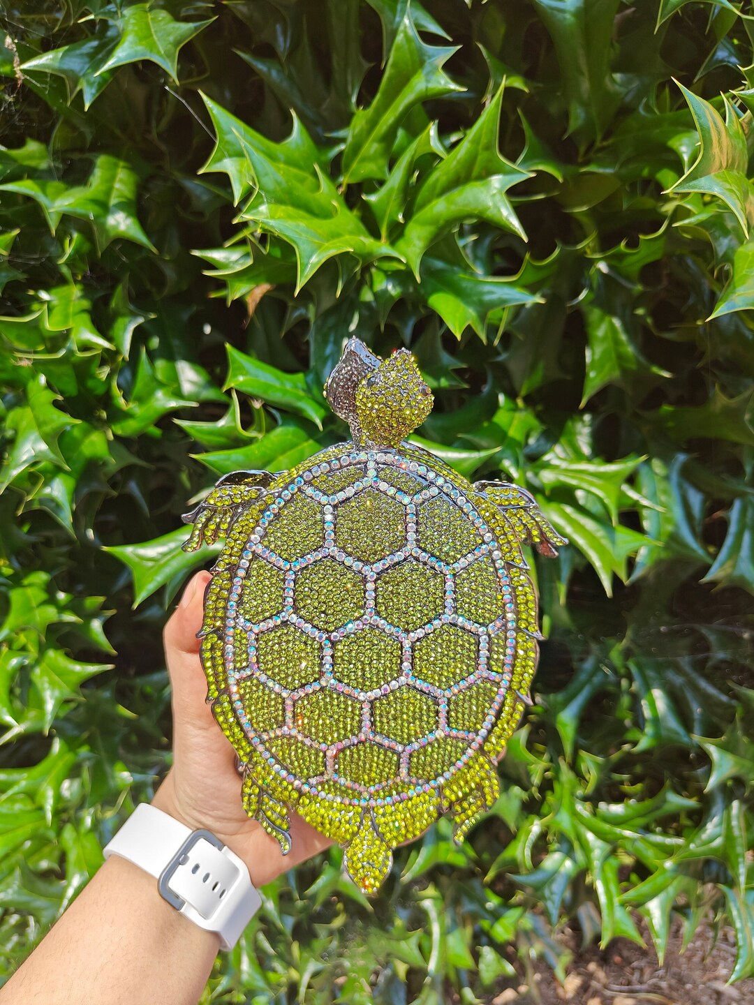 Green Crystal Clutch Rhinestones Crystal Clutch Turtle - Etsy