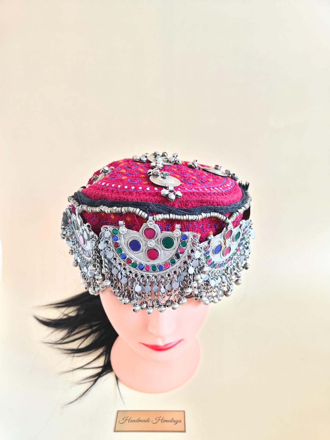 Afghan Woman Cap, Halima Sultan Cap, Afghan Head Jewelry, Kuchi Cap ...