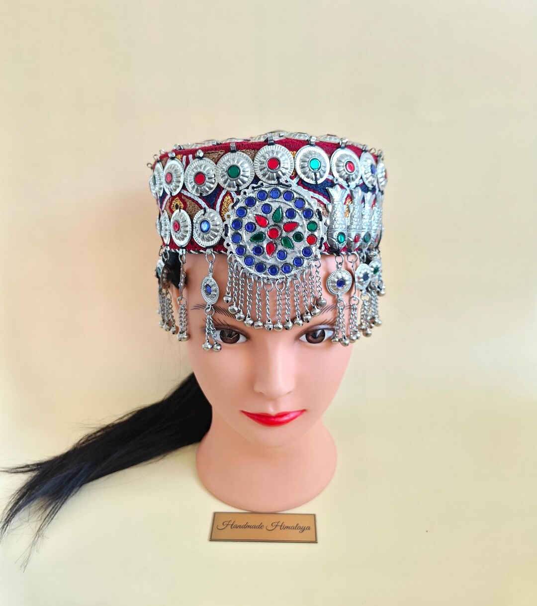 Afghan Woman Cap | Halima Sultan Embellished, Heavy Head Accessories ...