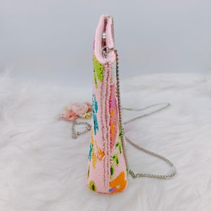 Double Side Beaded, Pink Beaded Clutch, Pink Beaded Tote Bag, Beaded ...