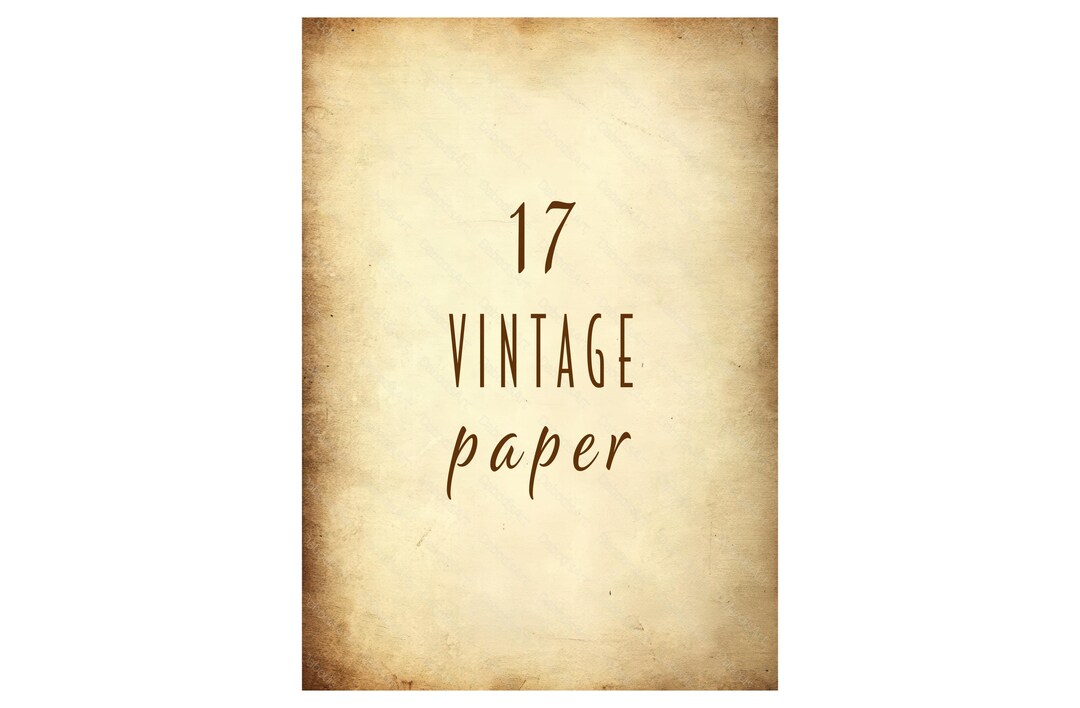 17 Old Vintage Paper. Set 1. Antique Grunge Textures. Digital Retro ...