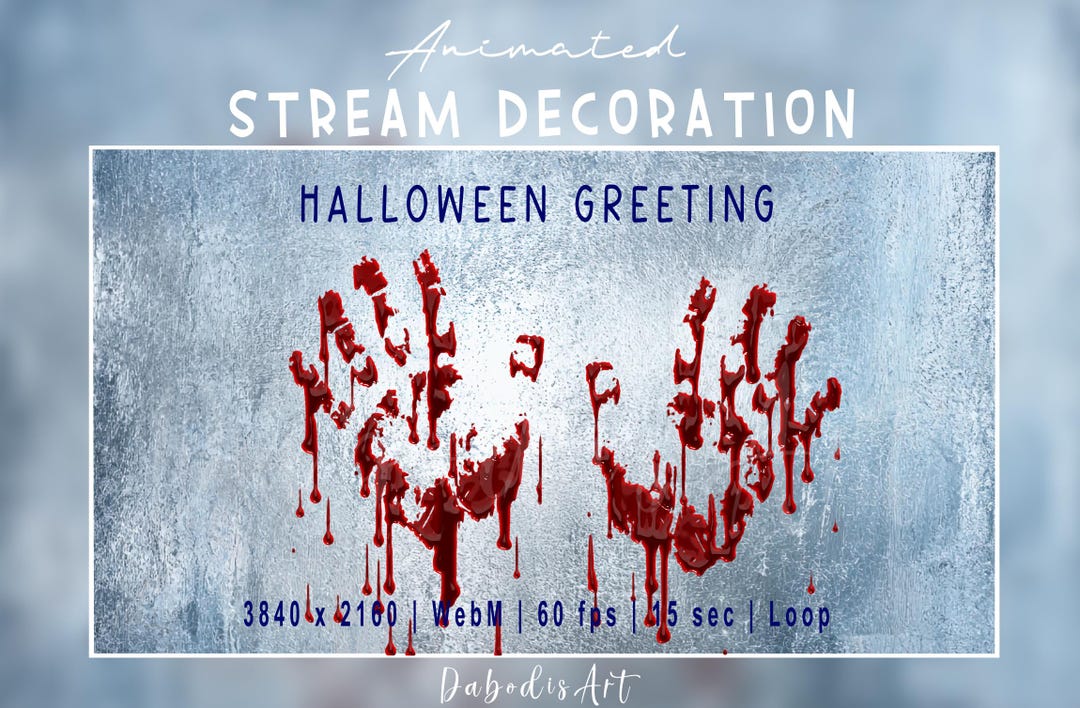 Animated Dripping Blood. 4K. Halloween Greeting. Blood Drops. Creepy ...