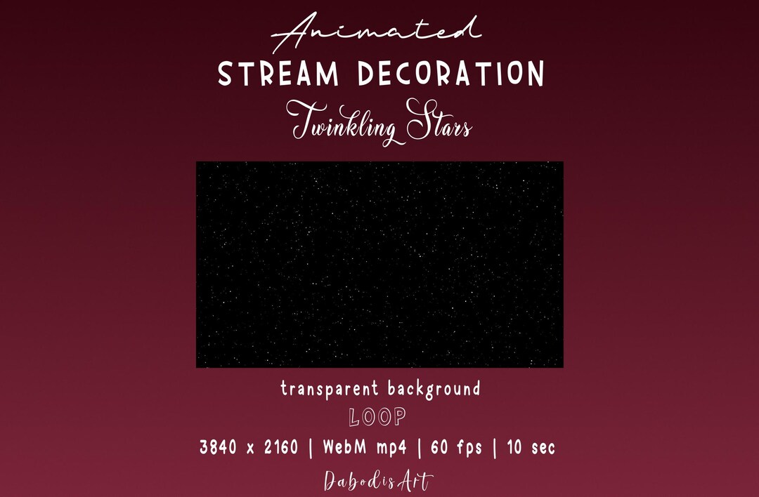 Animated Blinking Stars for Night Sky. 4k Overlay. Twinkling Stars ...