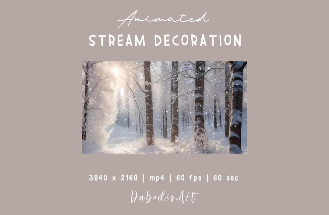 Animated Winter Forest Landscape. Snow-covered Trees. 4k Video Mp4 ...