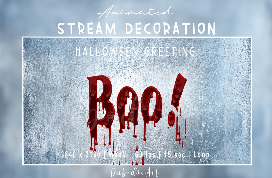 Animated Dripping Blood. 4K. Halloween Greeting Blood Drops. Boo ...