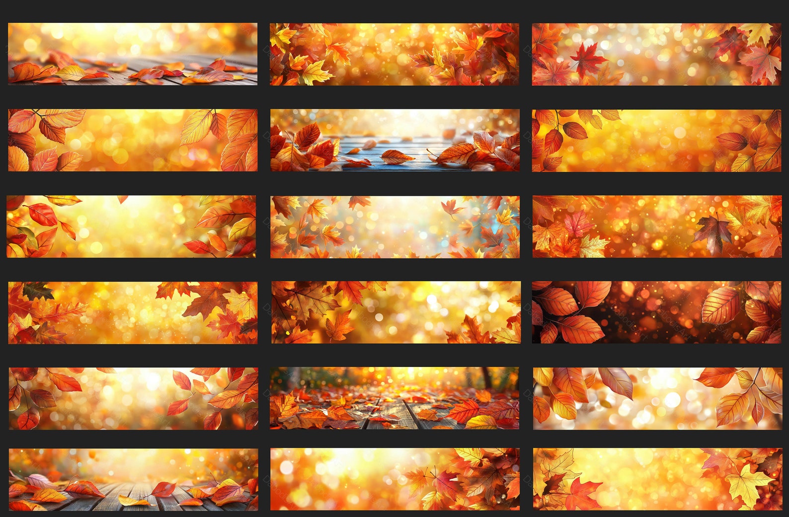 85 Autumn Foliage Nature Banners. Modern Design. Forest Landscape ...