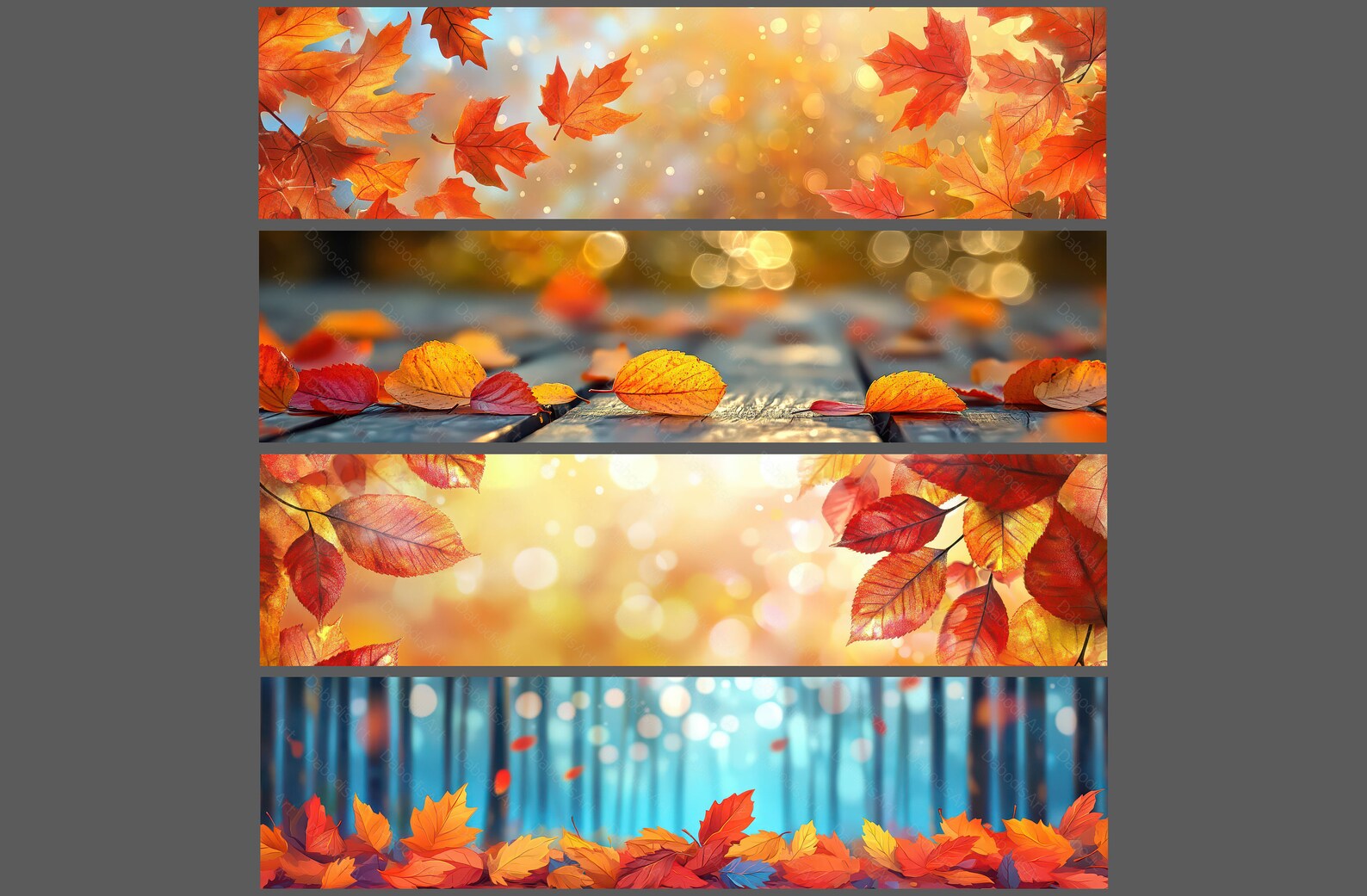 85 Autumn Foliage Nature Banners. Modern Design. Forest Landscape ...